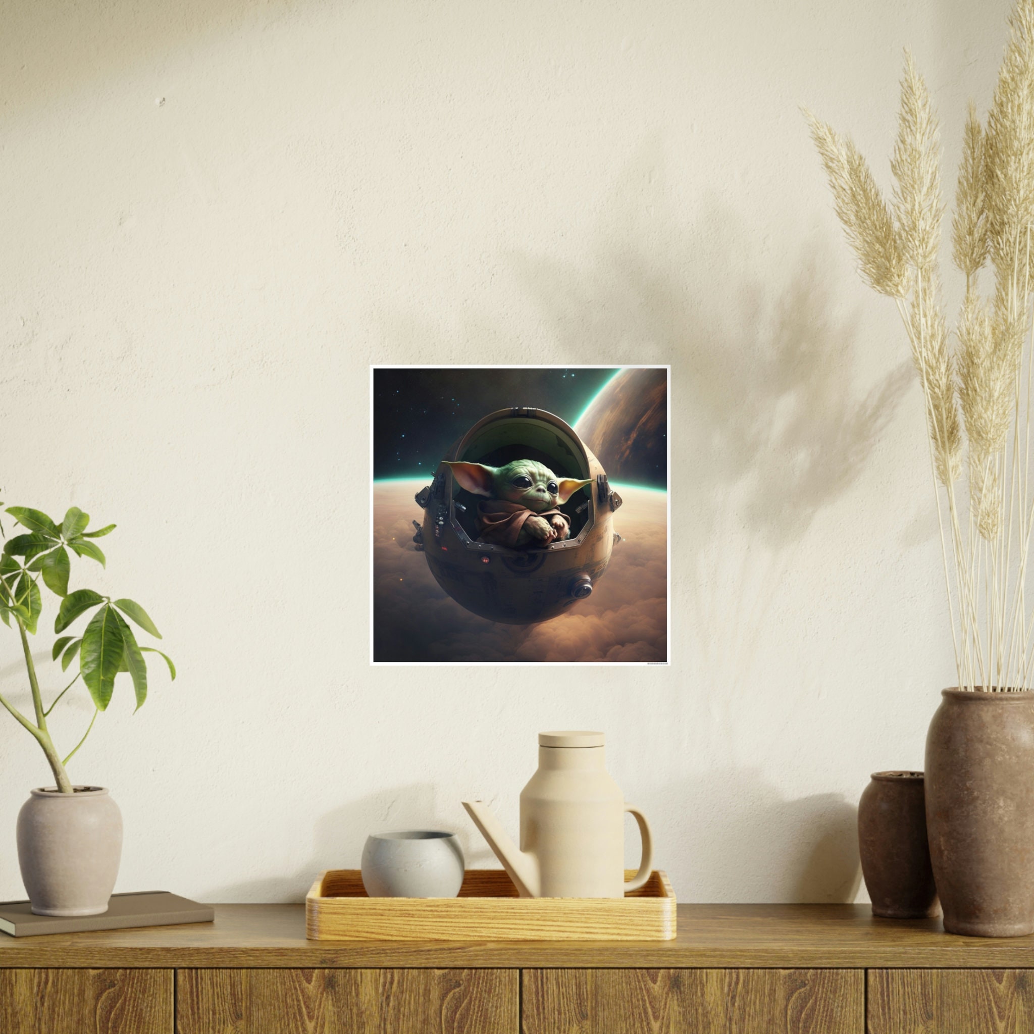 Baby Yoda AI Generated Wall Art Poster Print Home/office Room Decor ...