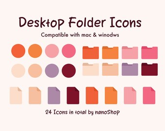Autumn Folder Icons for Mac and Windows Desktop Icons, MacBook Icons ...