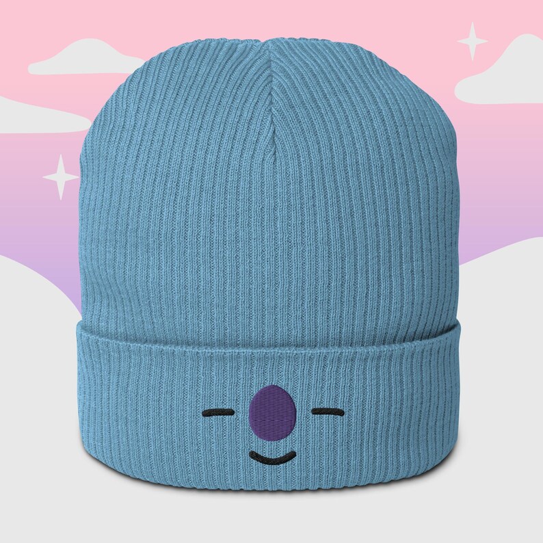 BT21 Embroidered Beanies | BTS Embroidery | Cuffed Knit Headwear | Cute ...