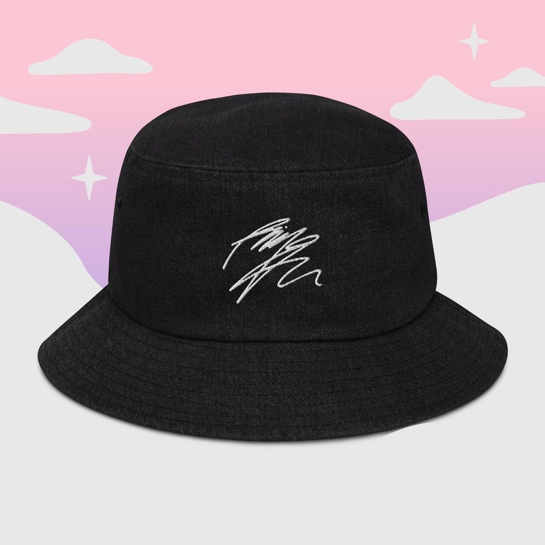 BTS RM Namjoon Signature Bucket Hat Lowkey Aesthetics Denim Bucket Hat ...