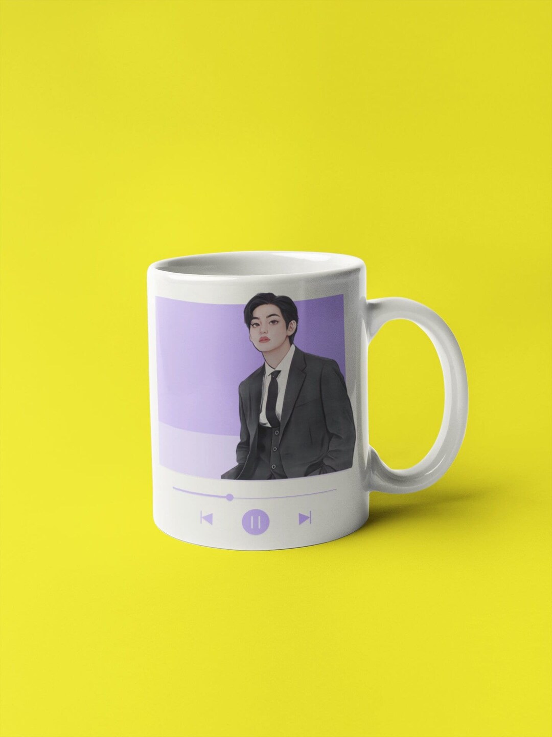 BTS V Mug Kim Tae Tae-hyung Taetae Cup Vocal King Music Player BTS Mug ...