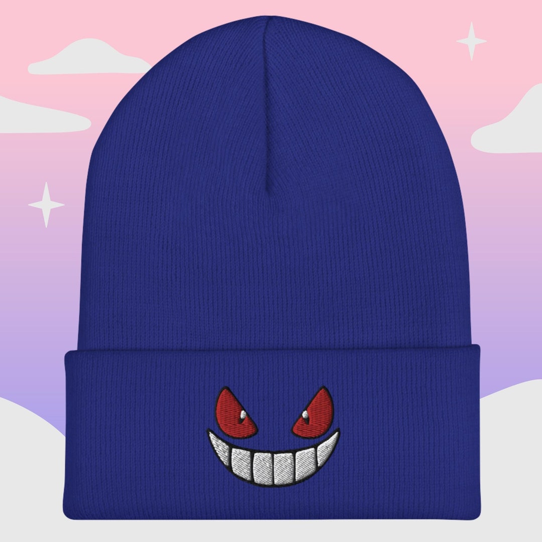 Gengar Beanie, Embroidered, Premium Quality, Winter-ready, Unique ...