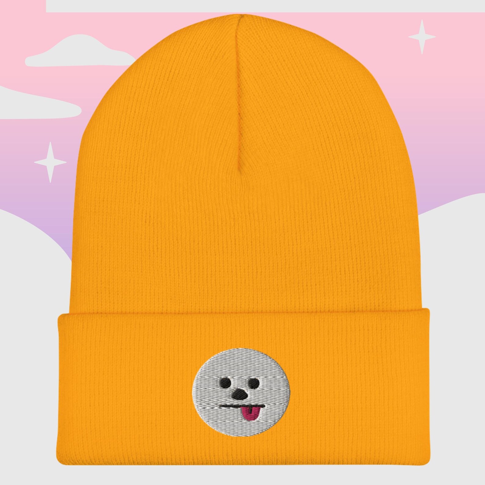 BT21 Embroidered Beanies BTS Embroidery Cuffed Knit Headwear Cute K-pop ...