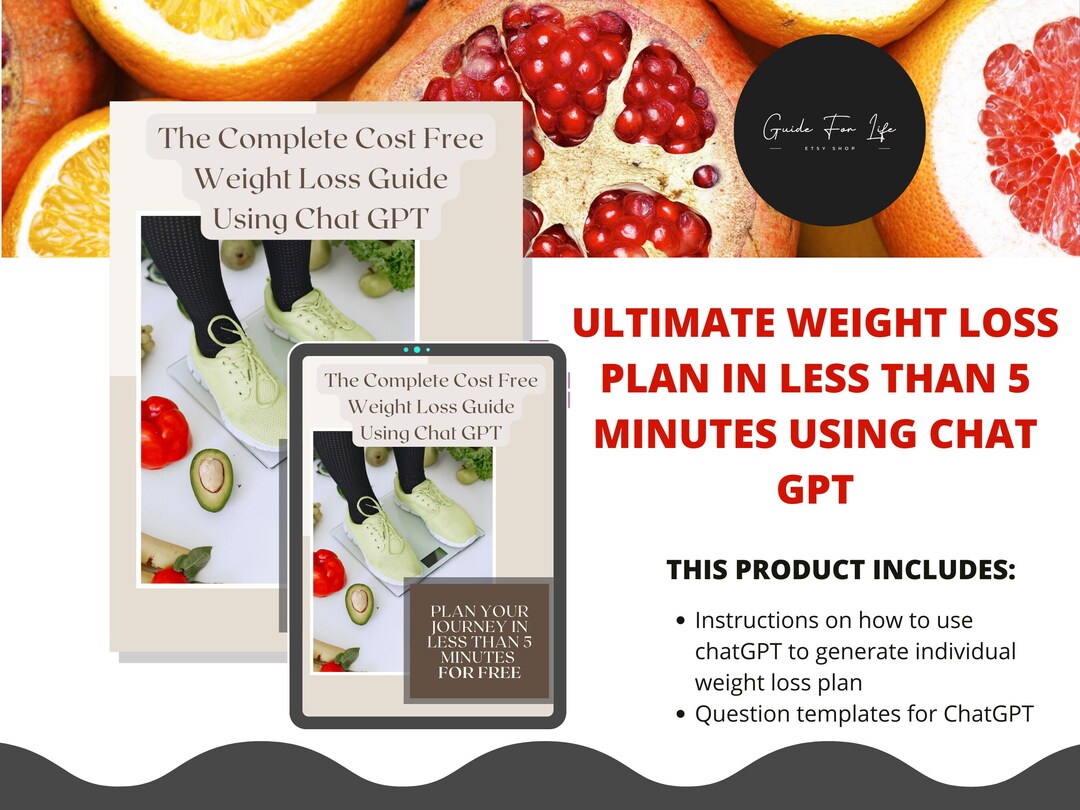 Ultimate Guide on How to Make Weight Loss Plan Using Chat GPT - Etsy