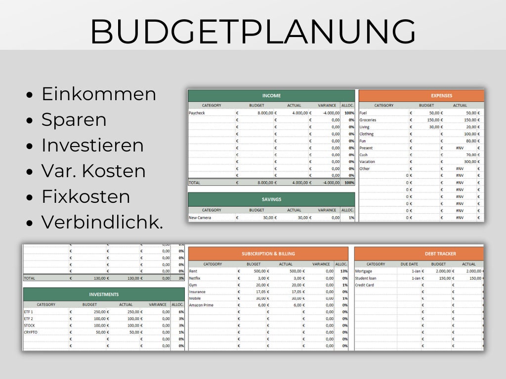 Excel Haushaltsbuch Deutsch Haushaltsbuch Excel Vorlage Deutsch ...