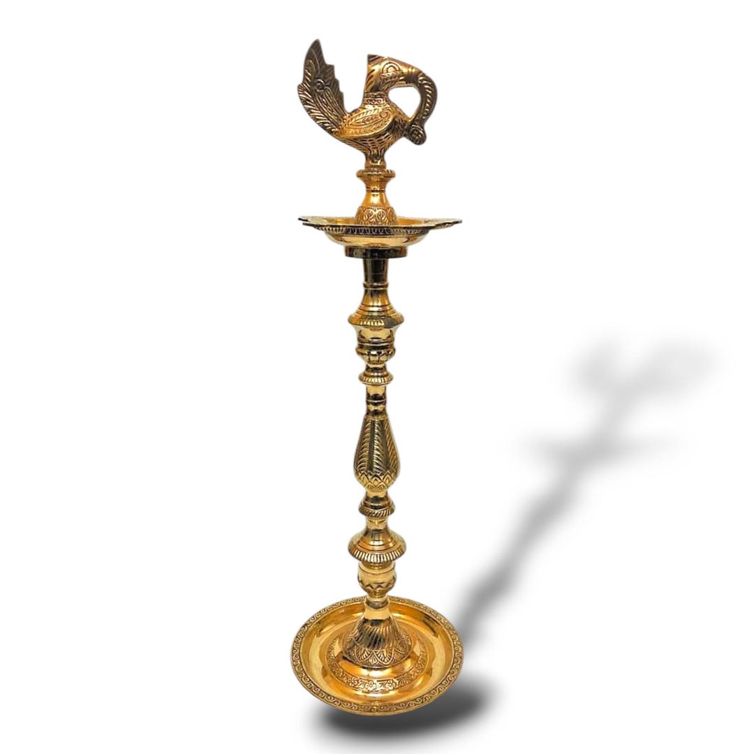 Brass Mahabharat Diya, Kuthu Vilakku Inaugural Lamp, Indian Traditional ...