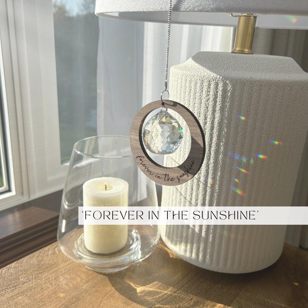 Memorial Crystal Suncatcher Sympathy Gift, Loss of Mother Father ...