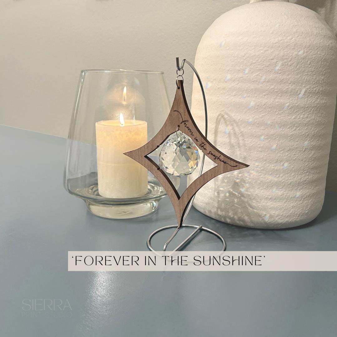 Memorial Crystal Suncatcher Sympathy Gift, Loss of Mother Father ...