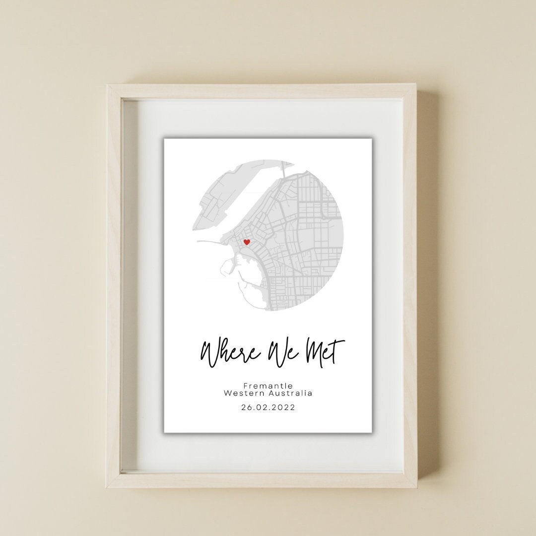 Custom Love Map Print | Digital Download | Personalised Anniversary ...