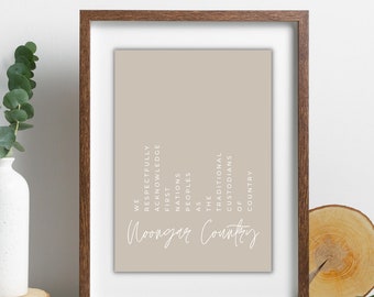 Aboriginal Printable Acknowledgement of Indigenous Country Poster ...