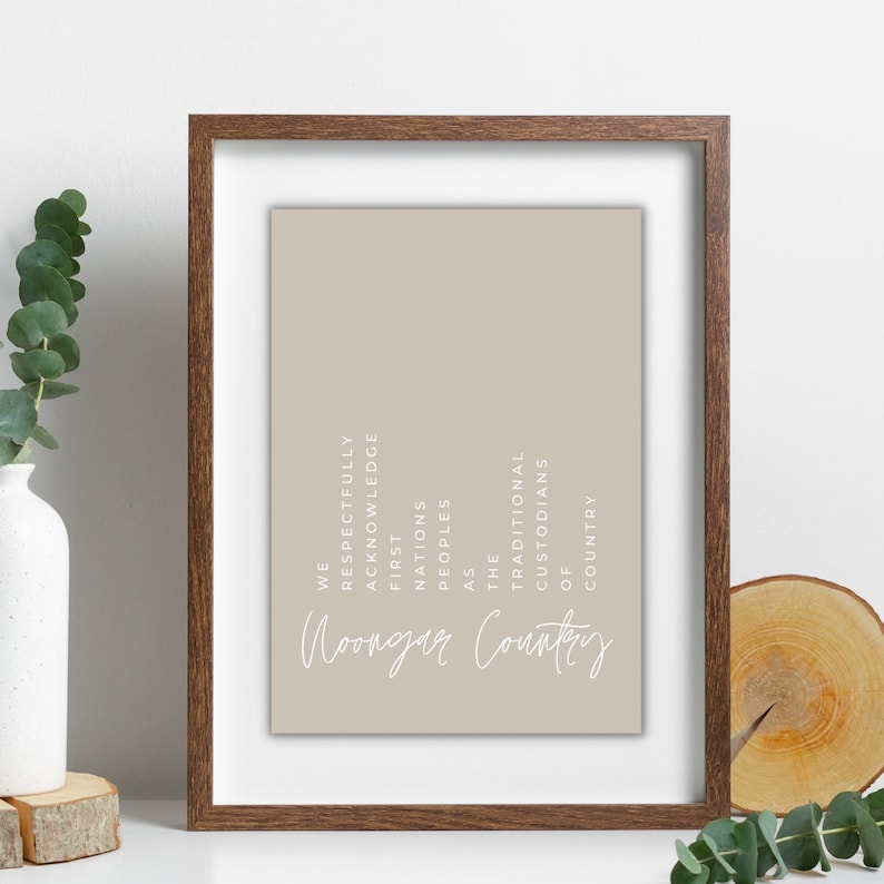 Custom Acknowledgement of Country Print | Aboriginal Country ...
