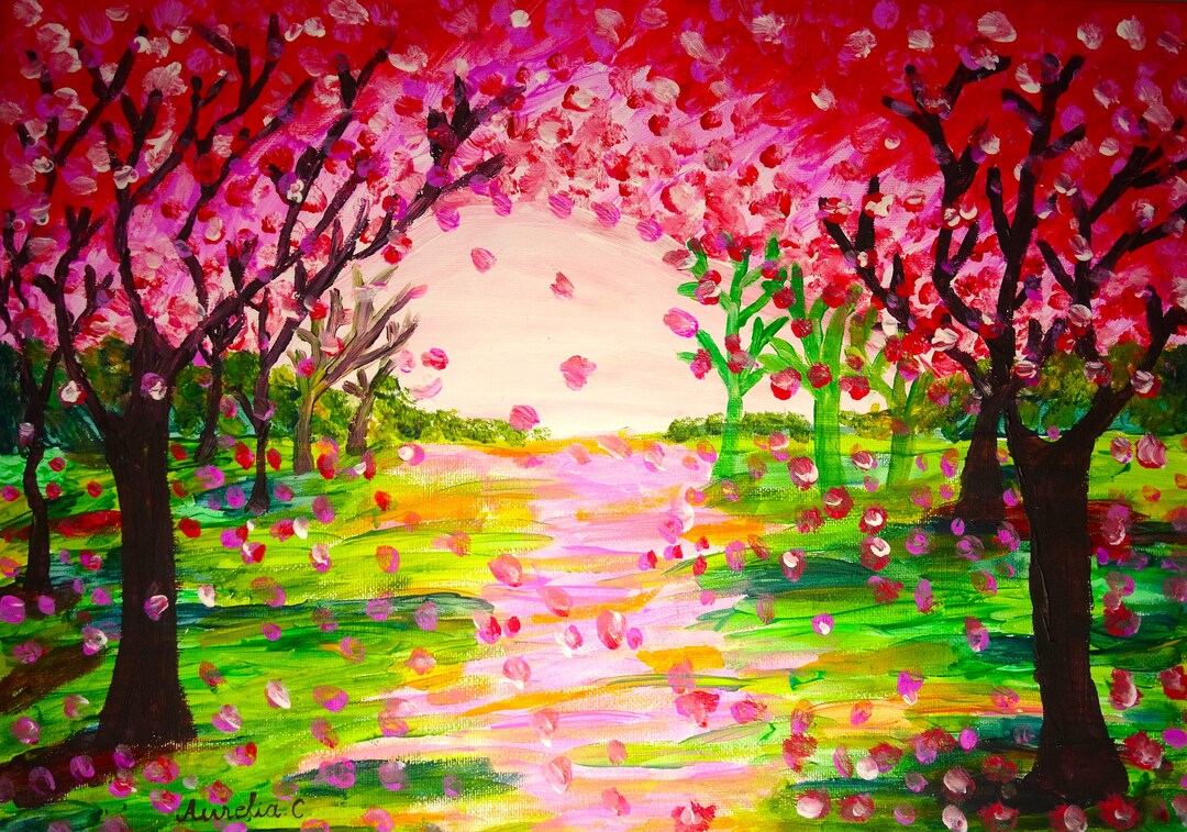 Spring Acrylic Painting | Digital Art | Image Download | Print at Home ...