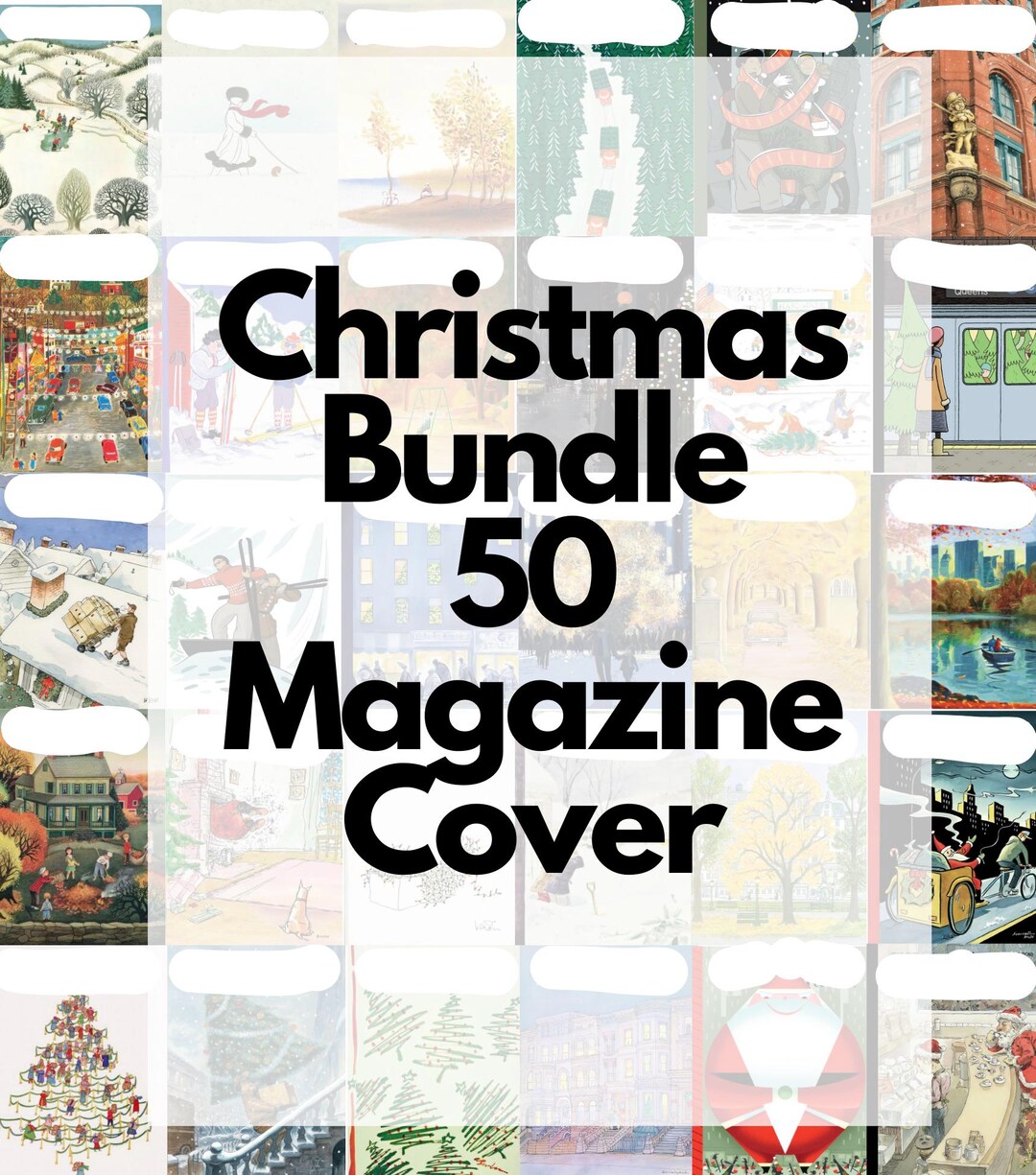 Christmas Magazine Cover Poster Set 50,christmas Printable Wall Art ...