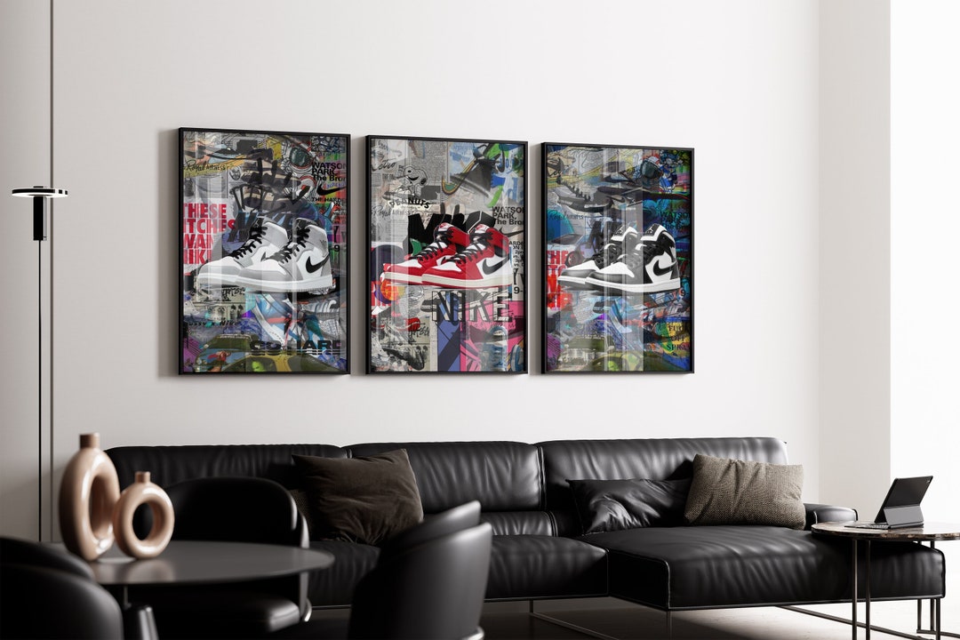 Hypebeast Sneaker Poster Set of 3, Sneaker Prints Set ,hypebeast Shoe ...