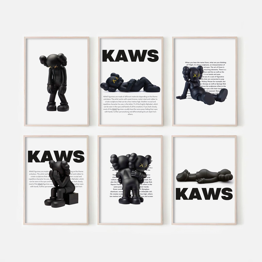 Hypebeast Toys Poster Set of 6, Hypebeast Figure Printable Wall Art ...