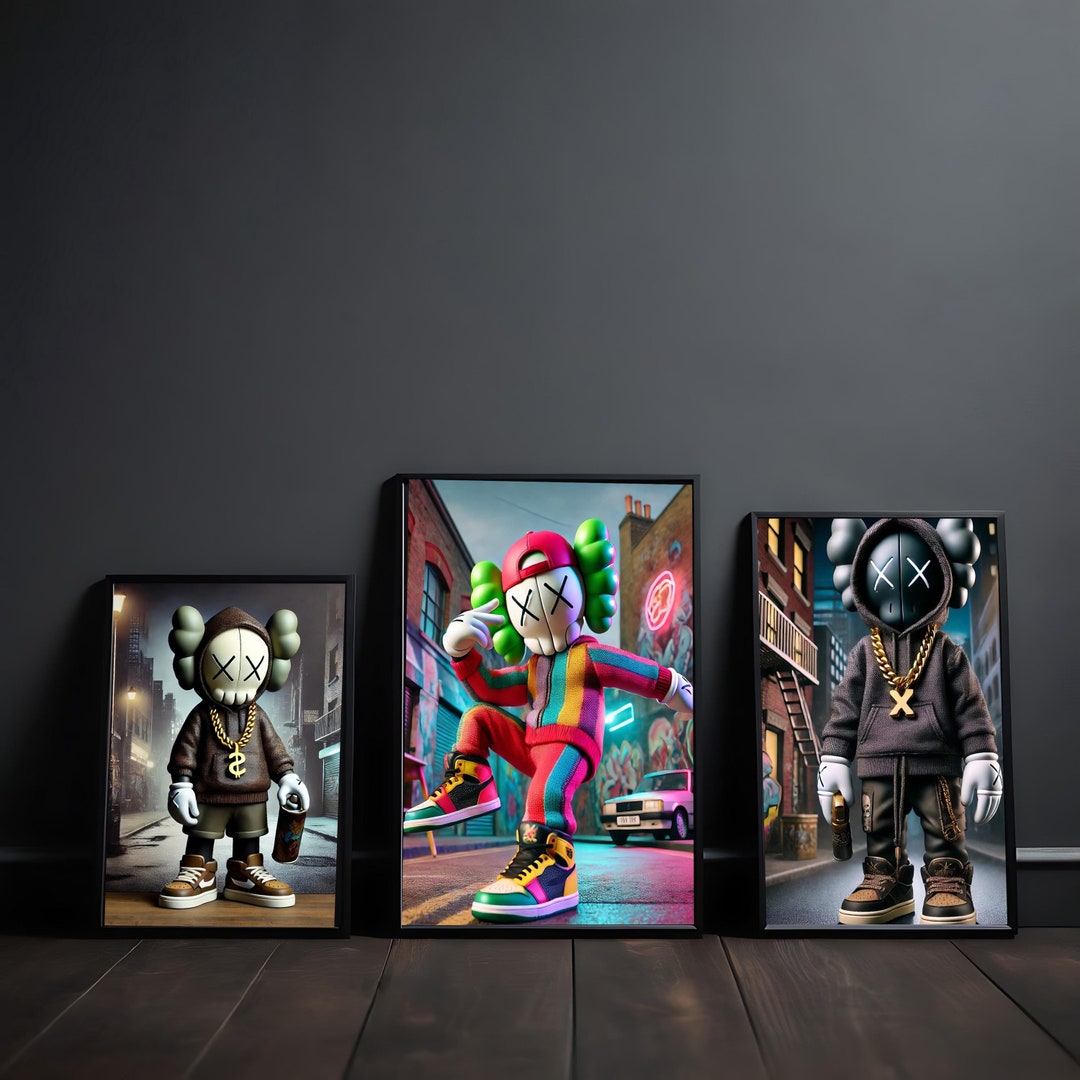 Hypebeast Toys Poster Set of 3, Hypebeast Figure Printable Wall Art ...