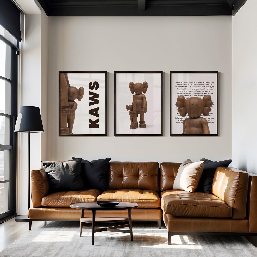 Wood Effect Hypebeast Toys Poster Set of 3, Hypebeast Figure Printable ...