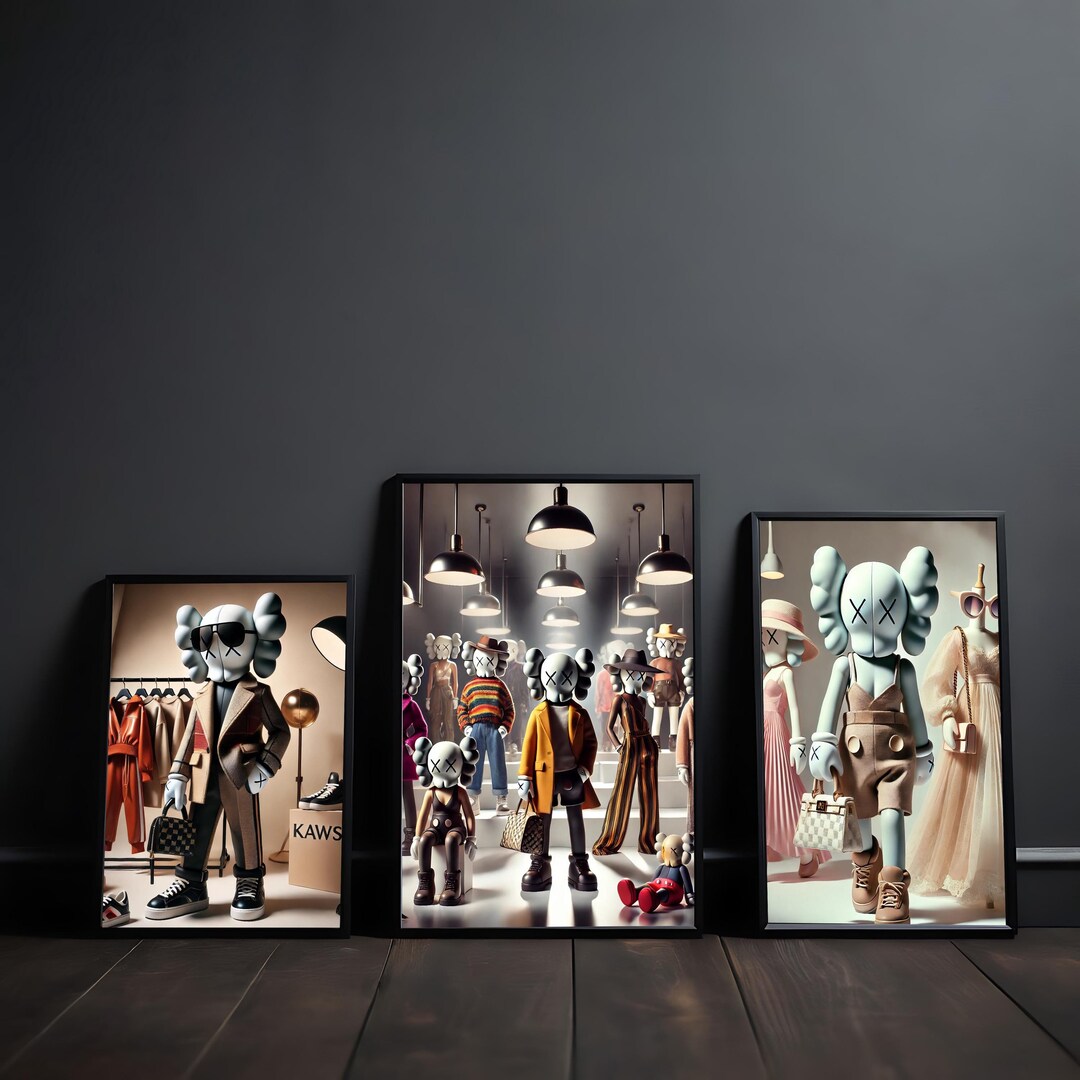 Hypebeast Toys Poster Set of 3, Hypebeast Figure Printable Wall Art ...