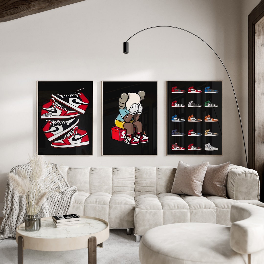 Hypebeast Toys Poster Set of 3, Minimalist Hypebeast Shoe Poster ...
