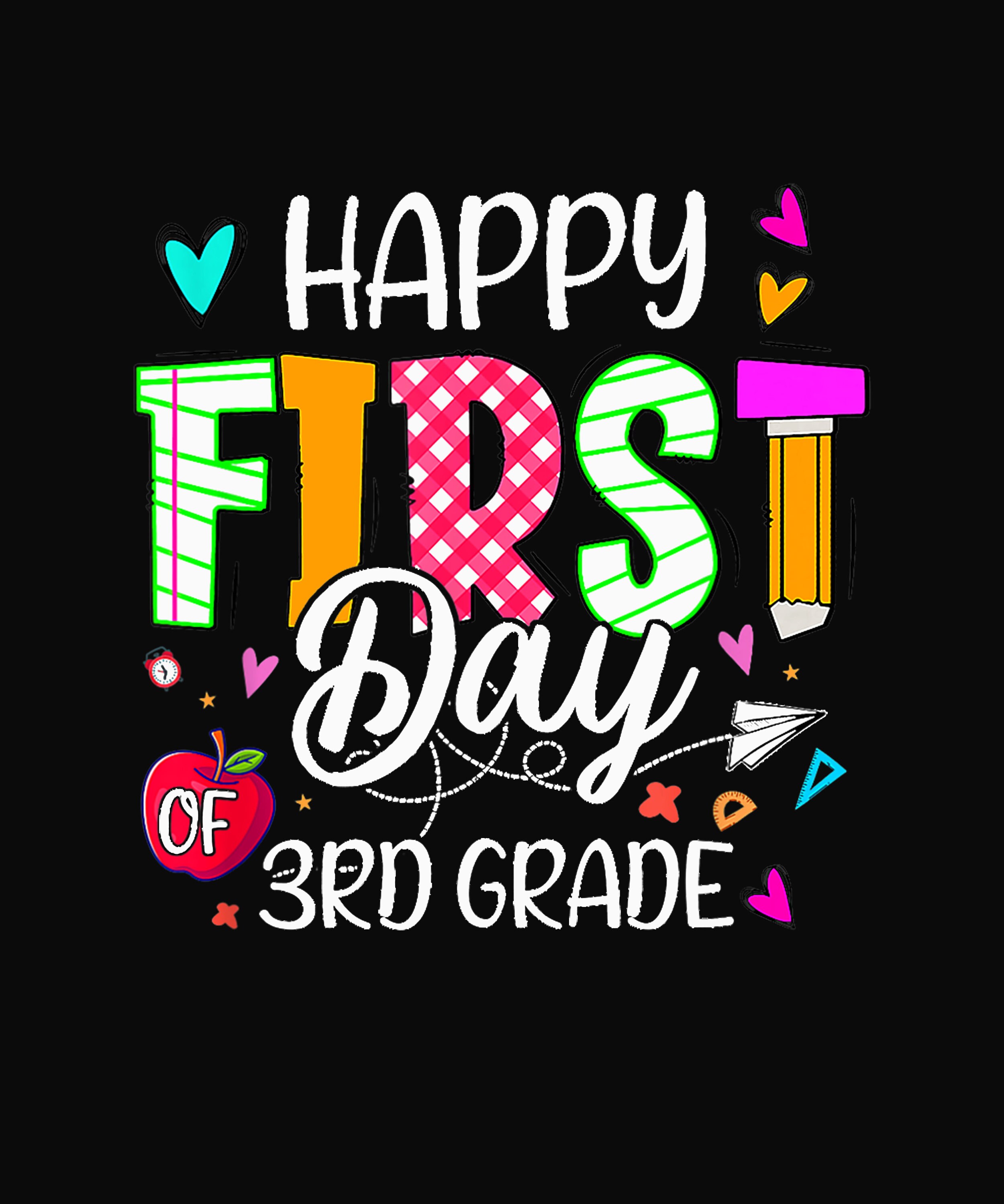 Kids Happy First Day of 3rd Grade Welcome Back to School PNG - Etsy