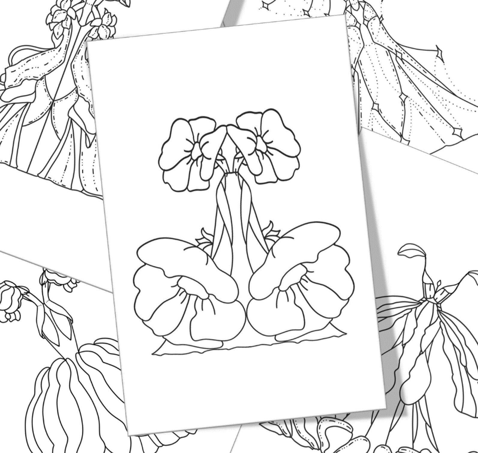 9 DRESSES Coloring Pages for Kids and Adults | SPRING Edition | Instant ...