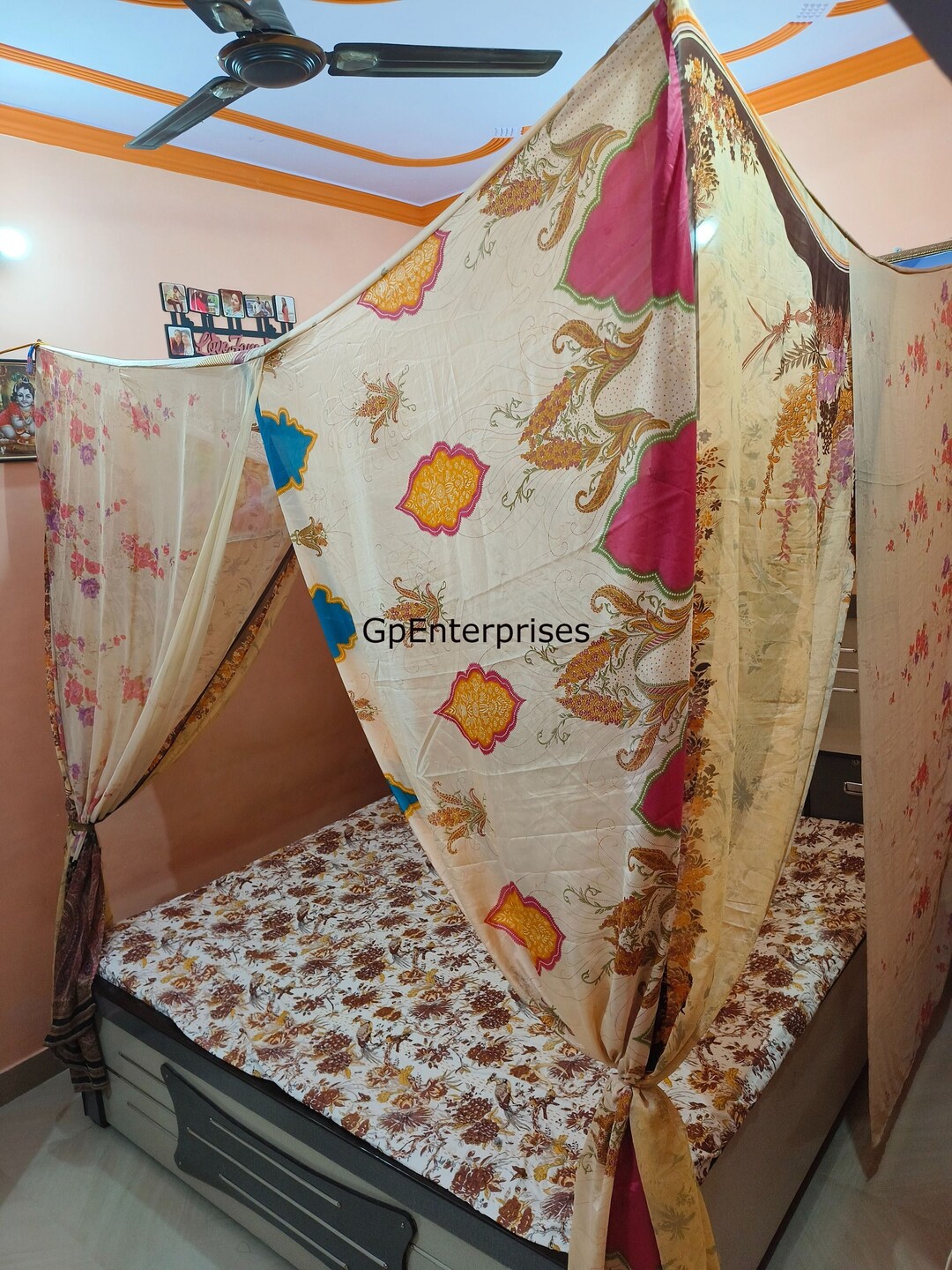 Sari Bed Canopy Bohemian Bed Canopy Boho Decor Matching - Etsy