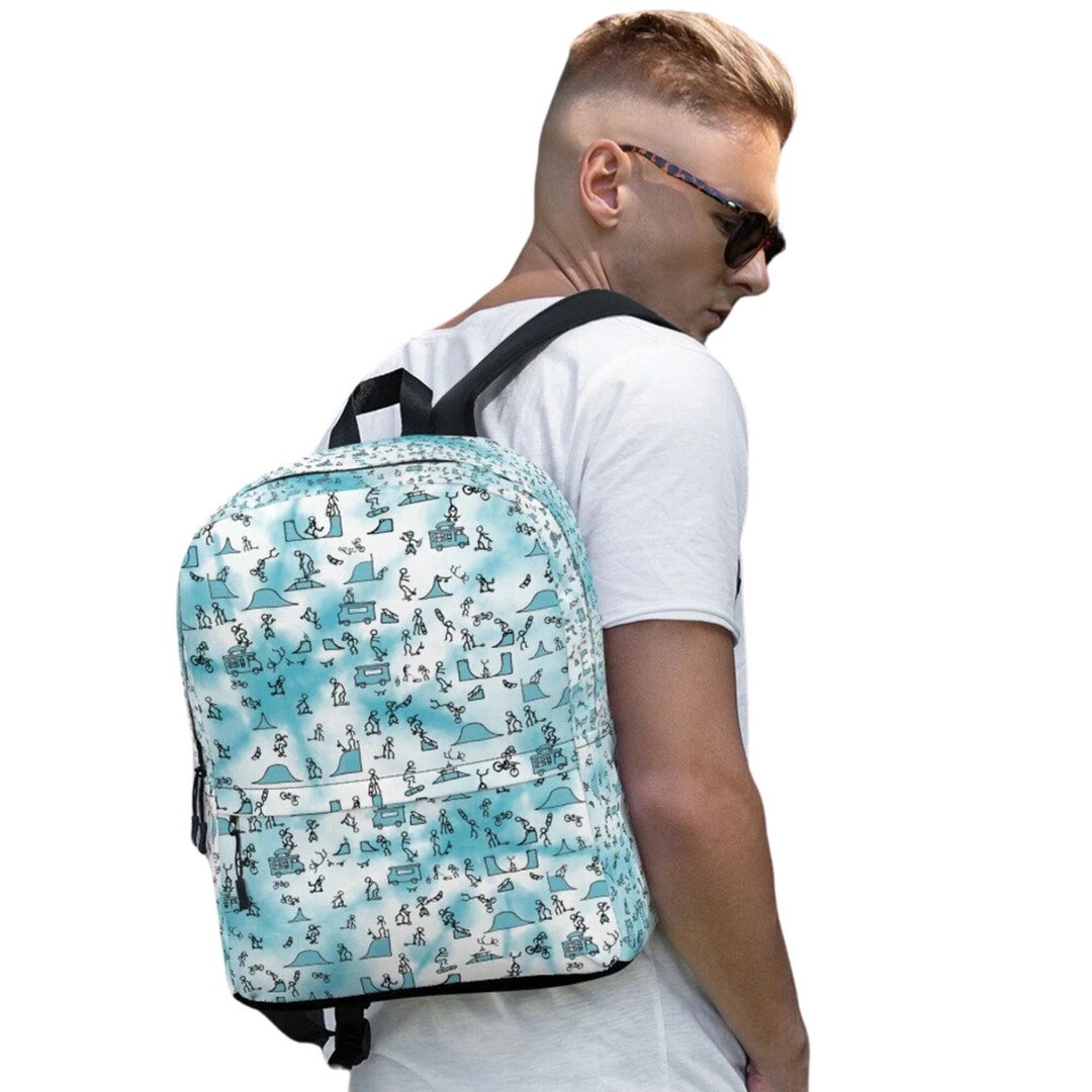 Backpack Stickman Skatepark - Etsy