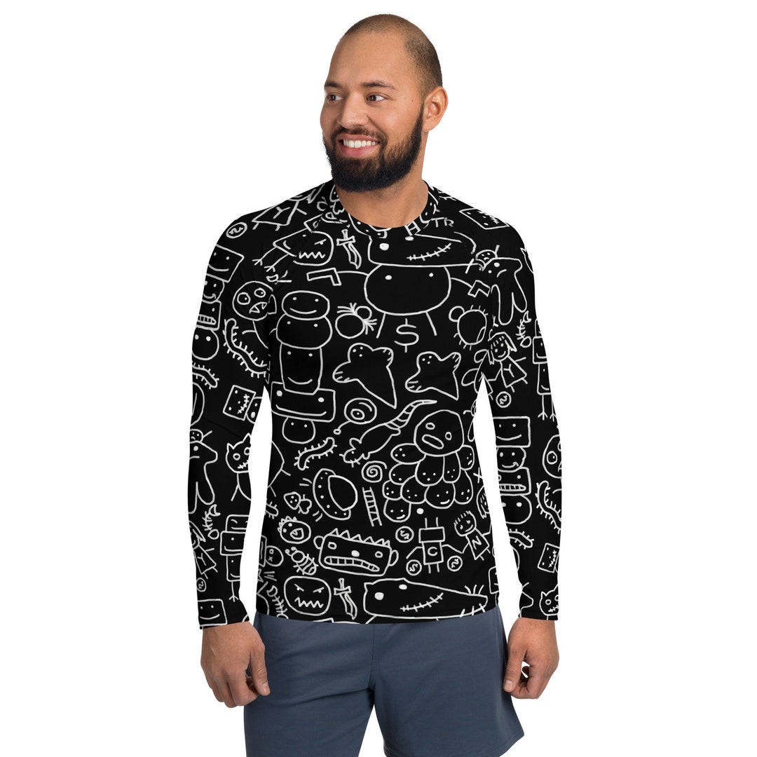 ZEF Style Men's Rash Guard Black - Etsy