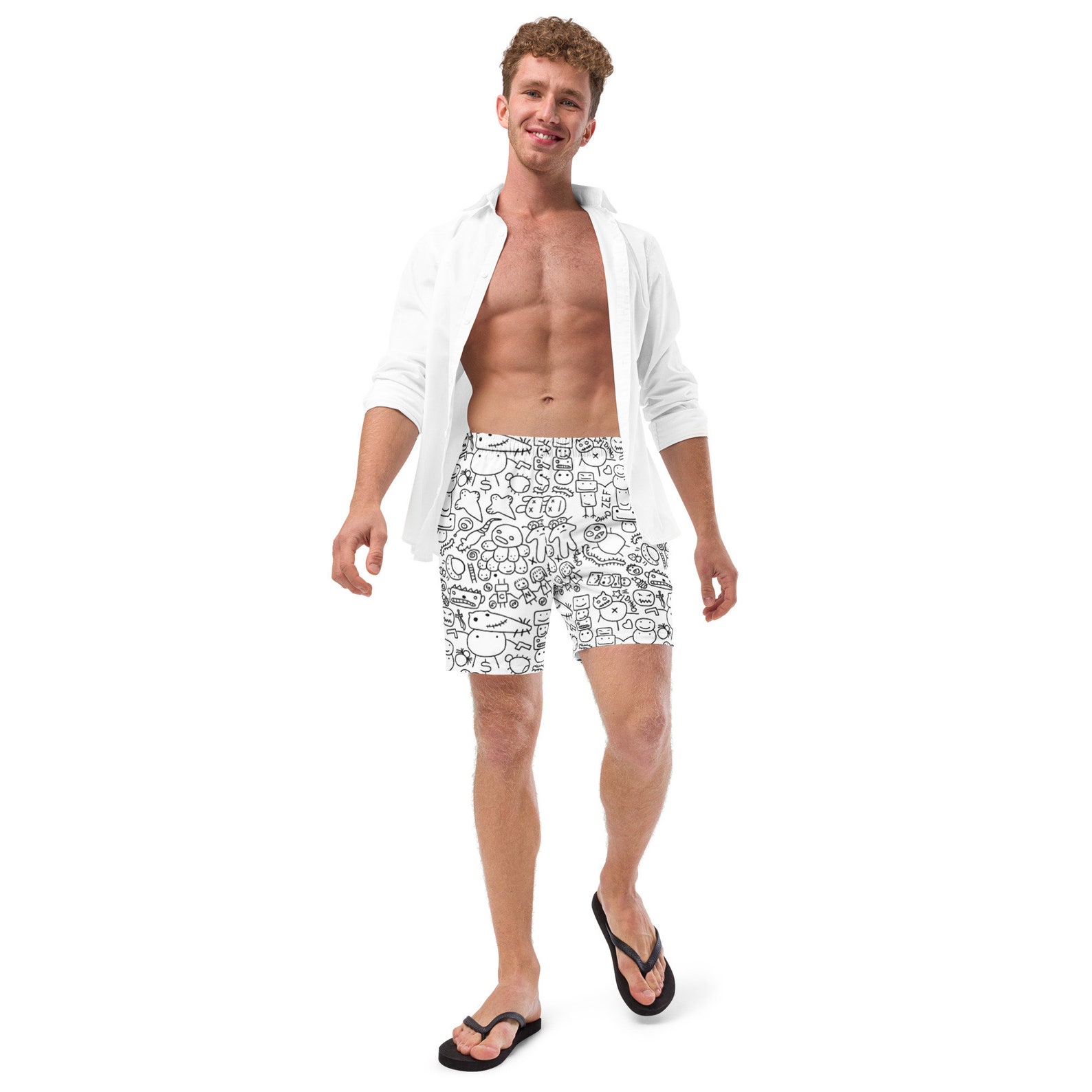 Men's ZEF Swim Trunks - Etsy
