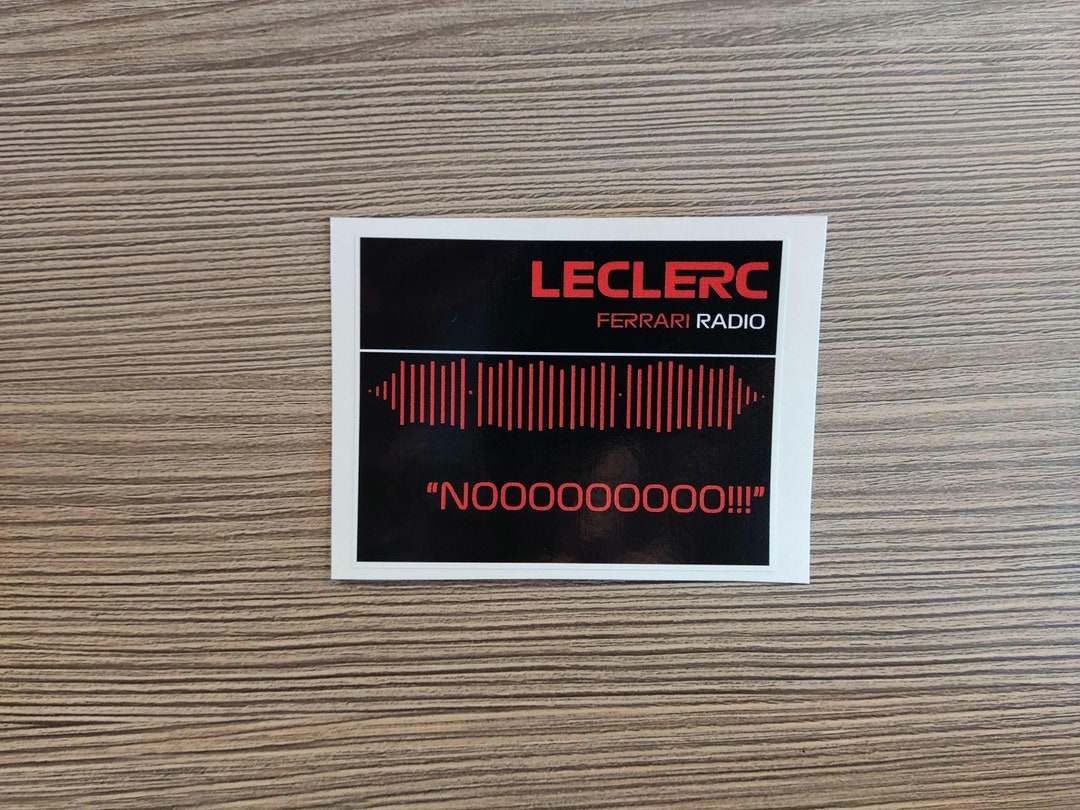 Charles Leclerc "nooooo" Radio Message Waterproof Vinyl Sticker For ...