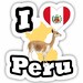 I Love Peru Waterproof Vinyl Sticker For: Laptop, Book, Fridge, Guitar ...