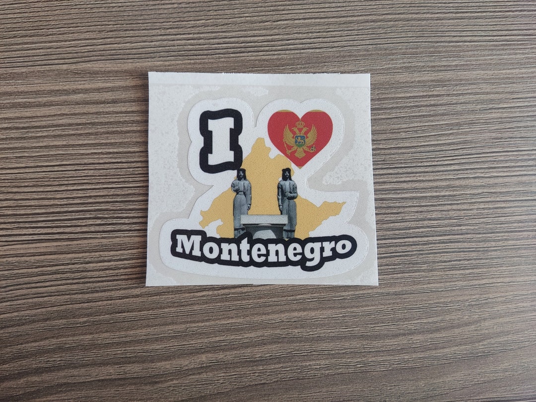 I Love Montenegro #01 Waterproof Vinyl Sticker For: Laptop, Book ...