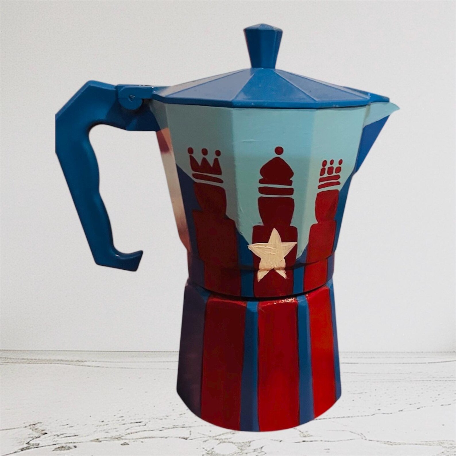 Hand Painted- Limited Edition Espresso Coffee Maker - Etsy