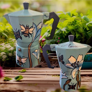 Hand Painted- Limited Edition Espresso Coffee Maker - Etsy