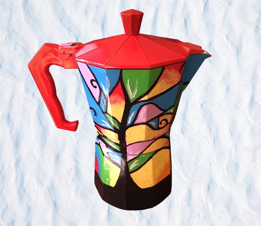 Hand Painted Limited Edition Espresso Coffee Maker - Etsy