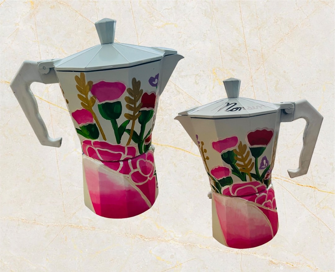 Hand Painted- Limited Edition Espresso Coffee Maker - Etsy