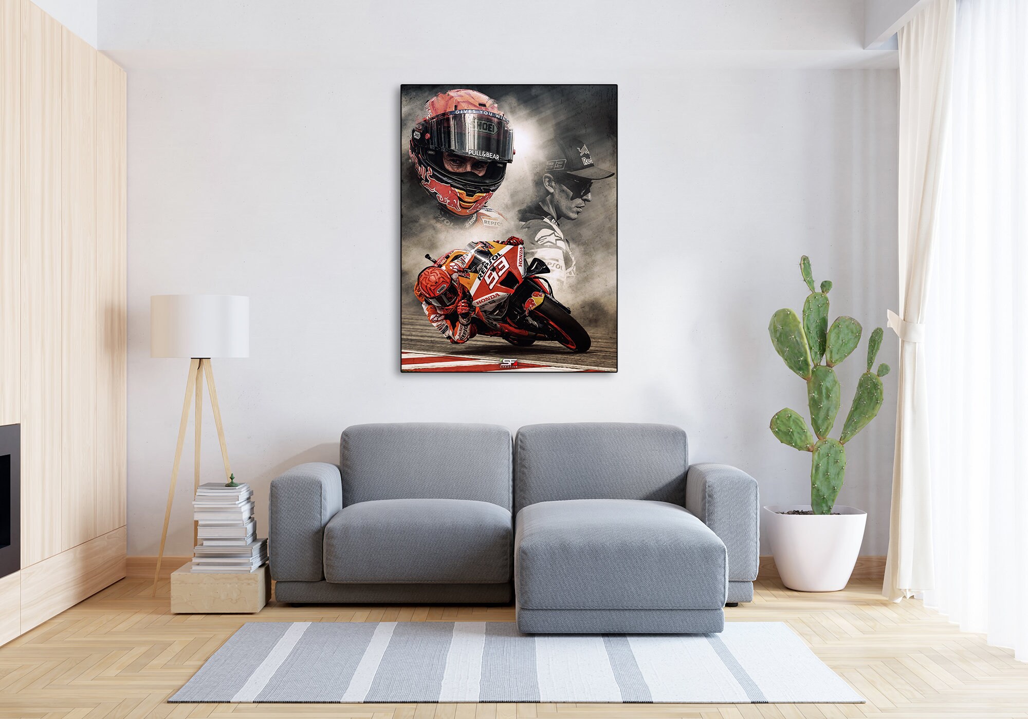 Marc Marquez 93 Honda Hrc Repsol Motogp Graphic Poster, 4k, 80x60 60x45 ...
