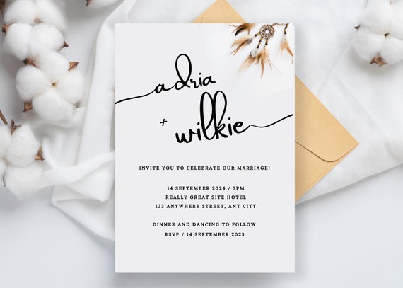 Invitation letter for wedding store