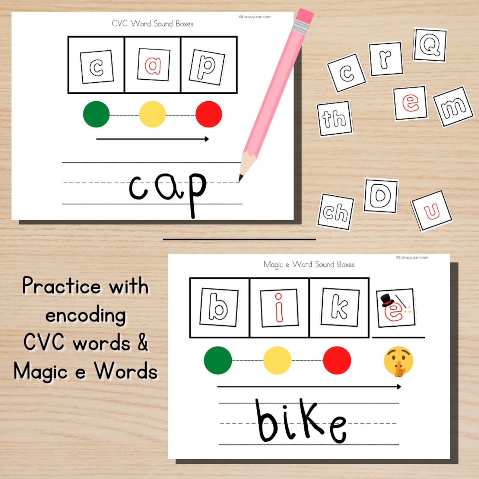 4 Sound Boxes (elkonin) W/ Printable Letters: Multi-sensory ...