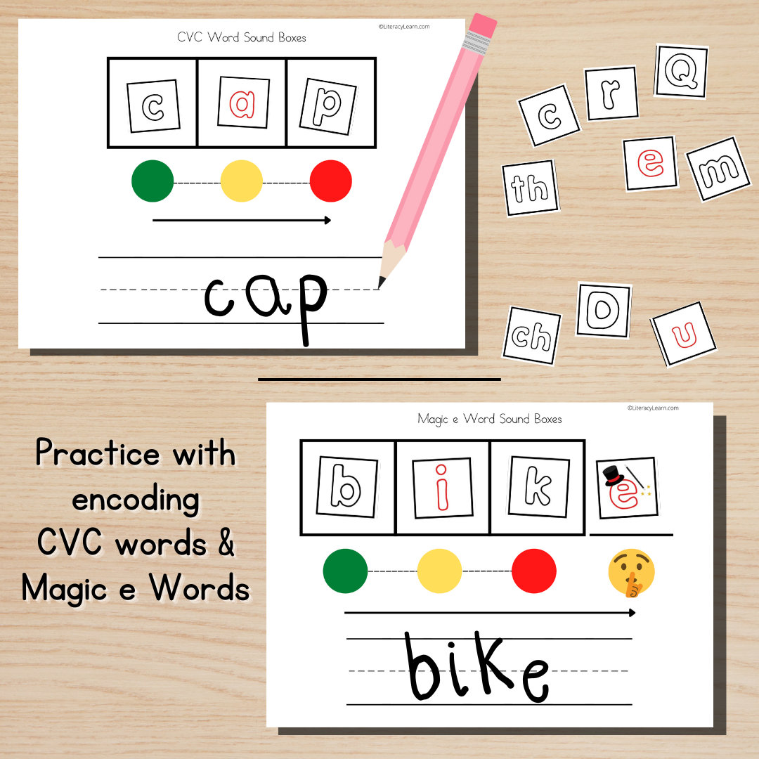 4 Sound Boxes (elkonin) W/ Printable Letters: Multi-sensory ...