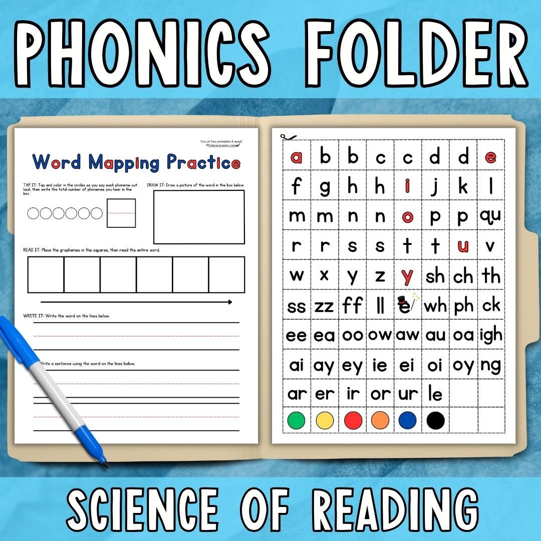 Phonics Folder Word Building & Spelling Practice - Science of Reading ...