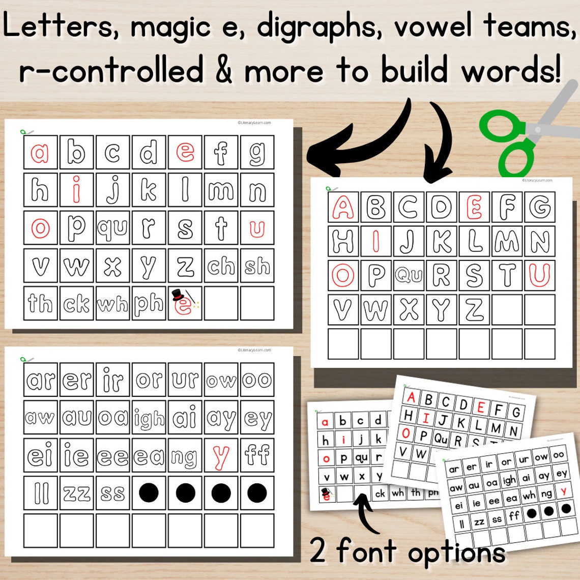 4 Sound Boxes (elkonin) W/ Printable Letters: Multi-sensory ...