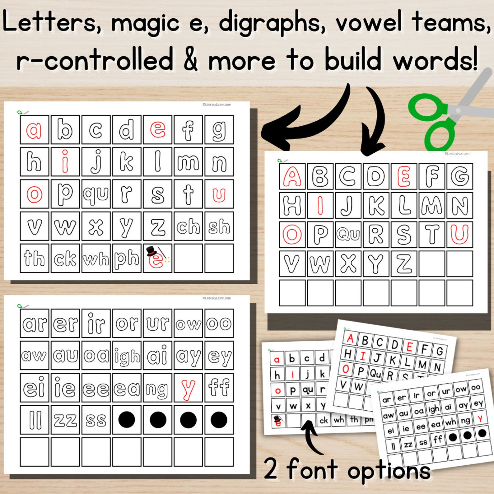 4 Sound Boxes (elkonin) W/ Printable Letters: Multi-sensory ...