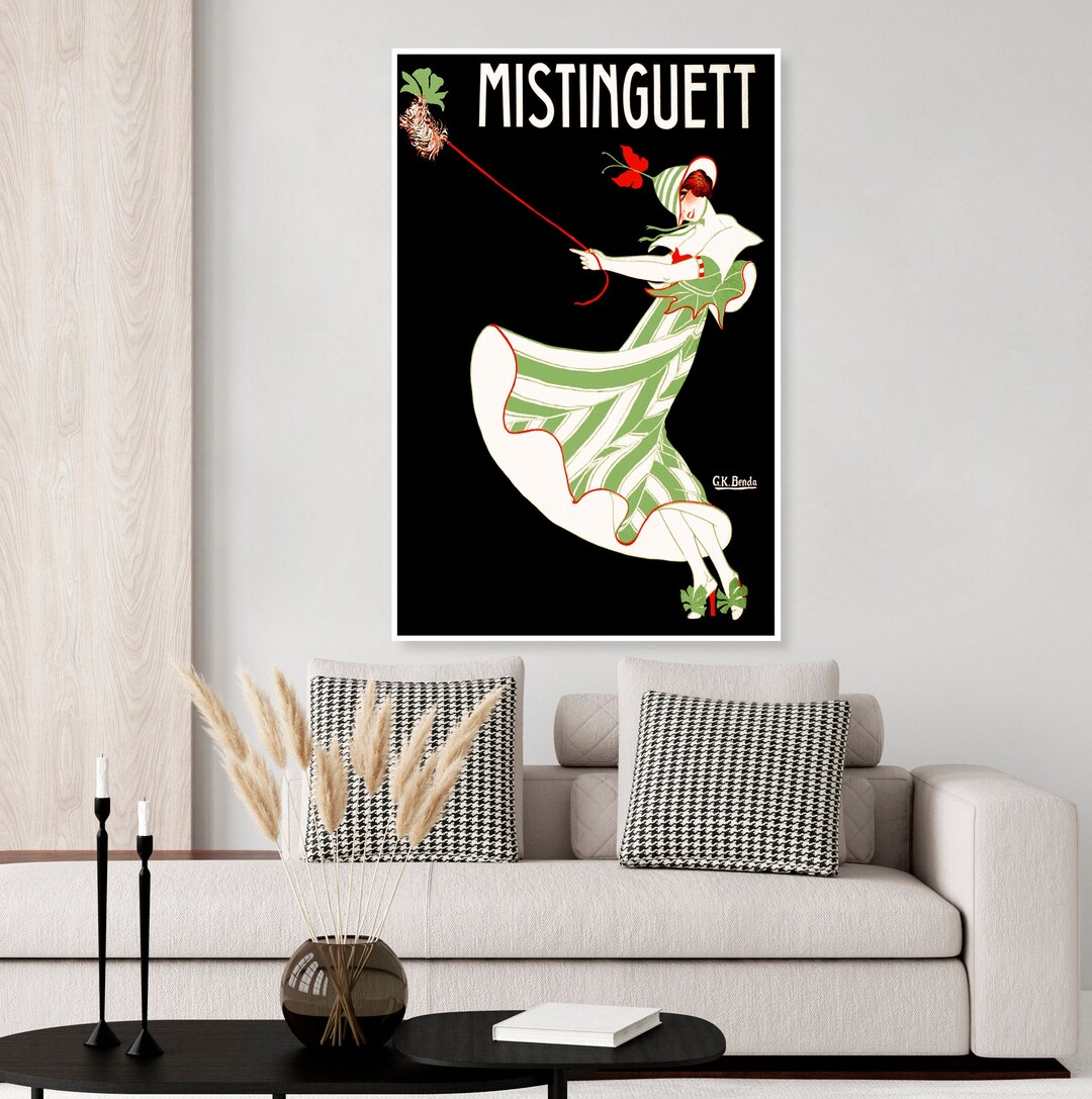 Vintage French Mistinguett Advertisement Poster, 1920's Poster, Paris ...