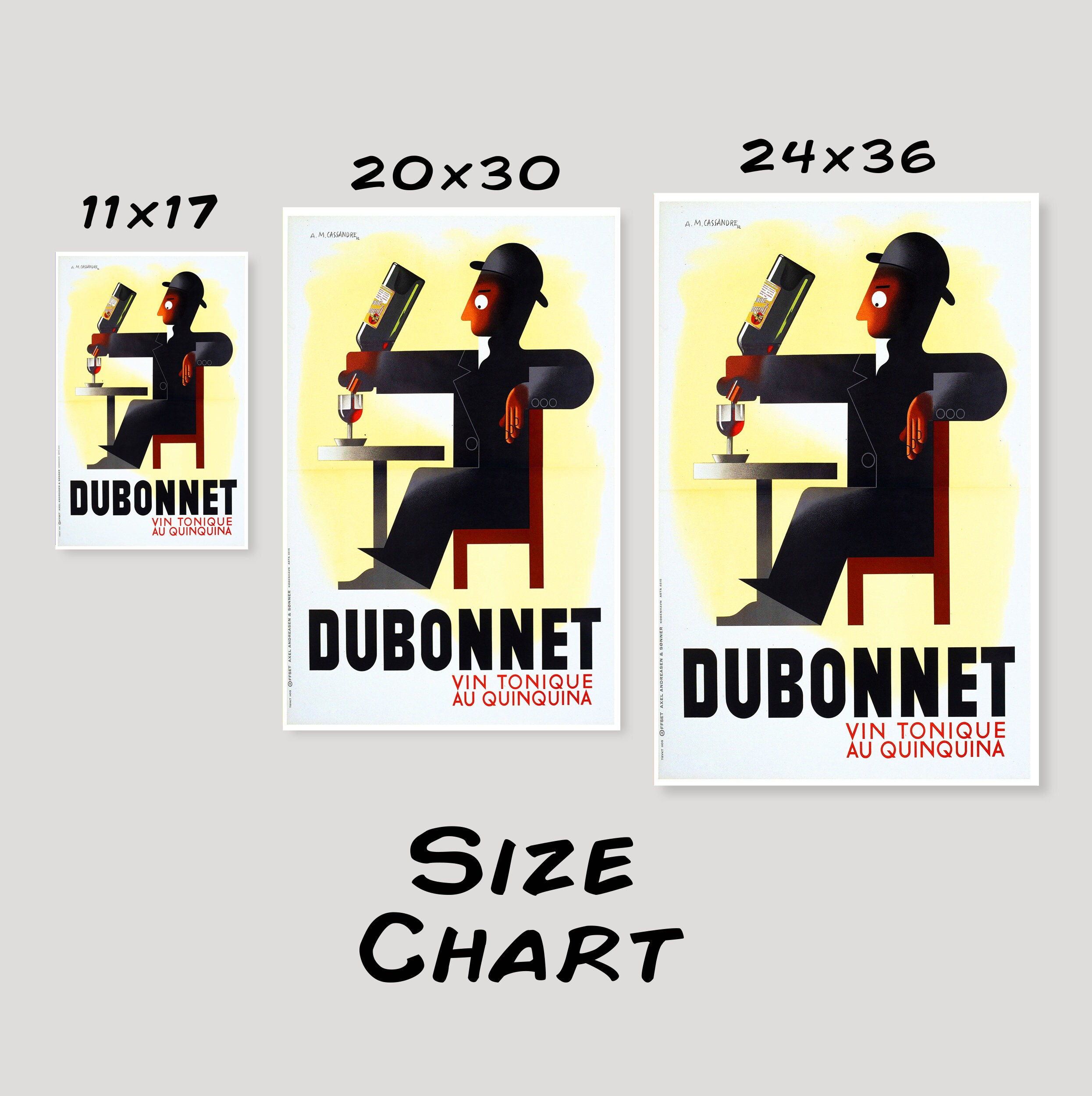 Vintage French Dubonnet Poster Alcohol Poster, 1920's, Bar Cart Art ...