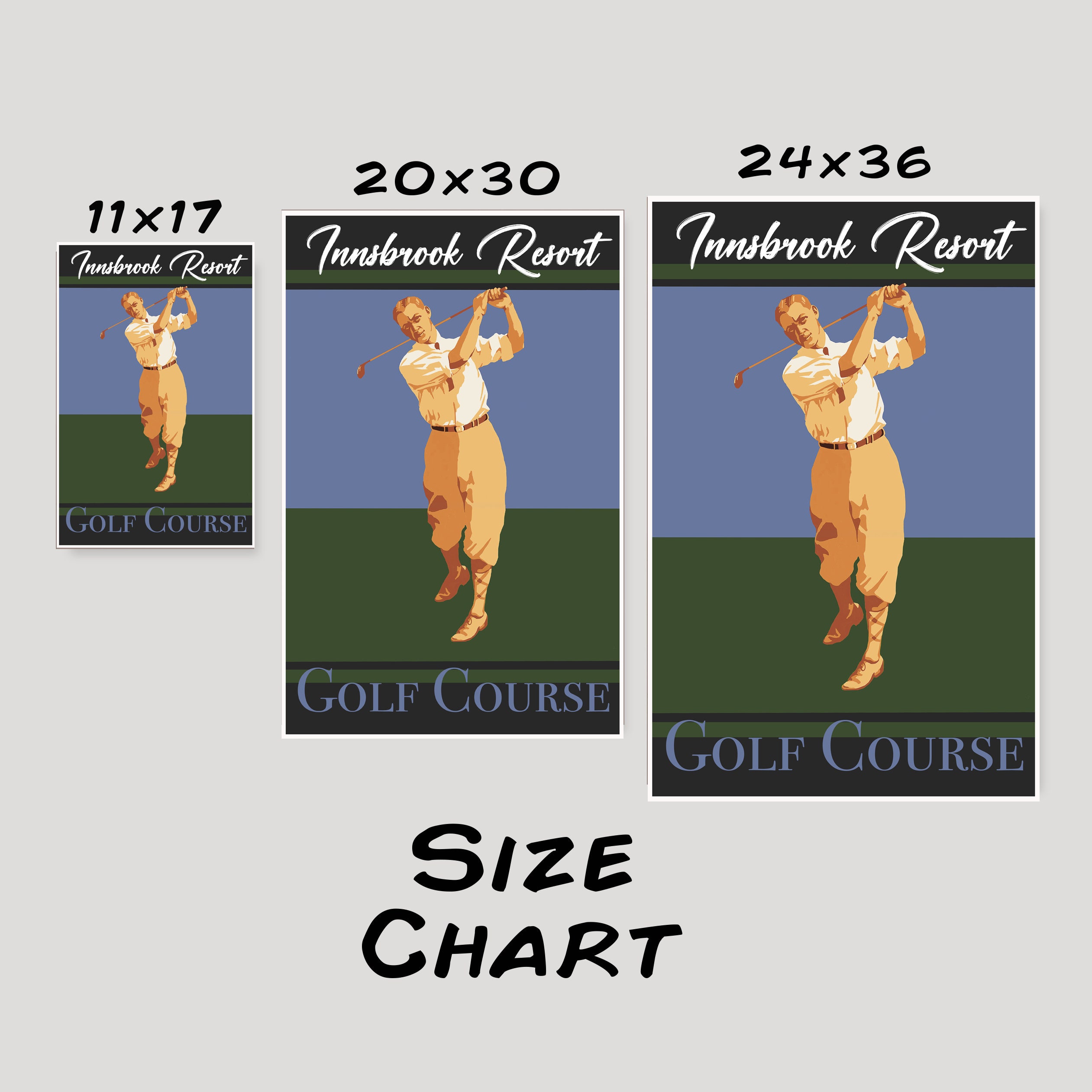 Vintage Inspired Golf Poster of the Innsbrook Golf Course in St Louis ...