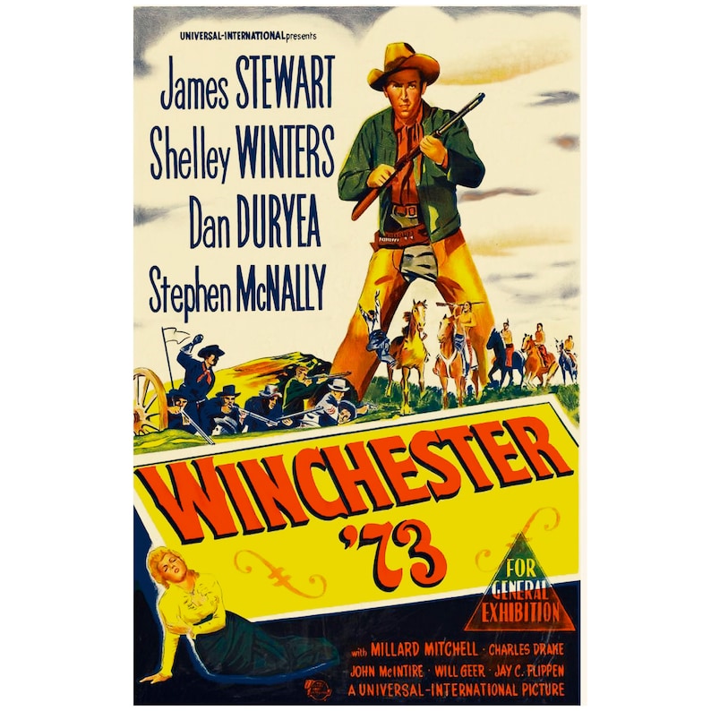 Vintage Winchester 73 Movie Poster, Cowboy Movie, Western Pop, Texas ...