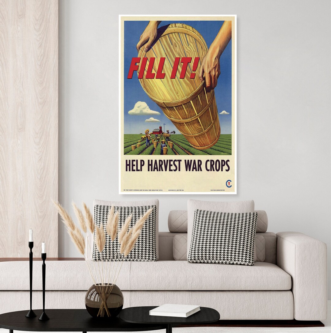 Vintage WWII Victory Garden Poster, Propaganda Poster, Home Front ...