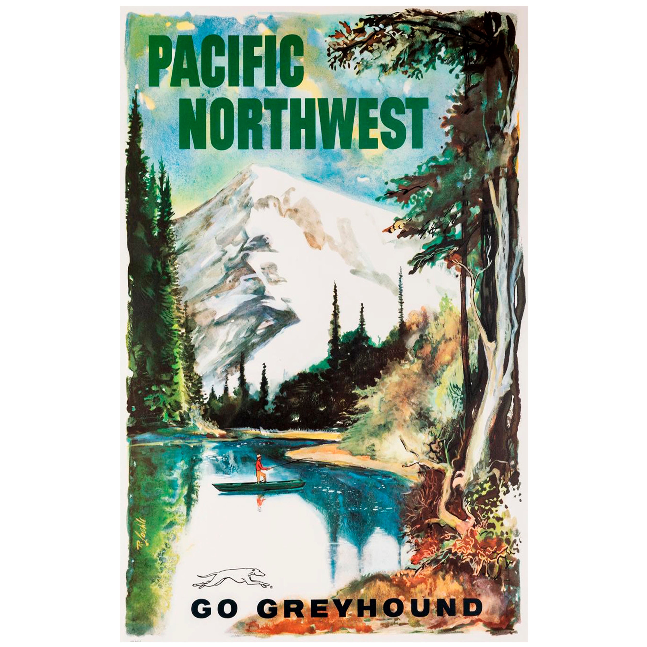 Vintage Pacific Northwest Travel Poster From Greyhound - Etsy