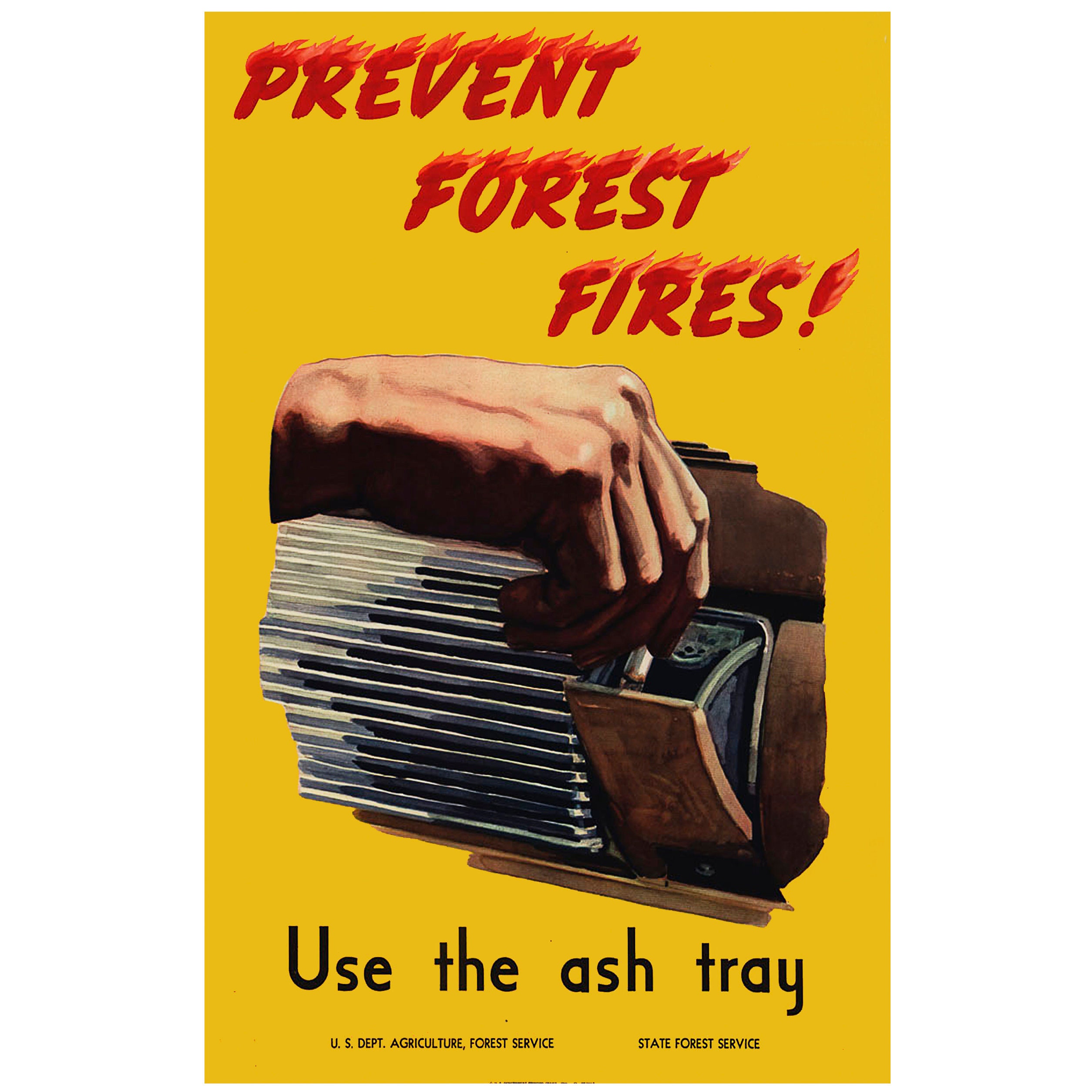 Vintage US Department of Agriculture Forestry Poster Prevent - Etsy
